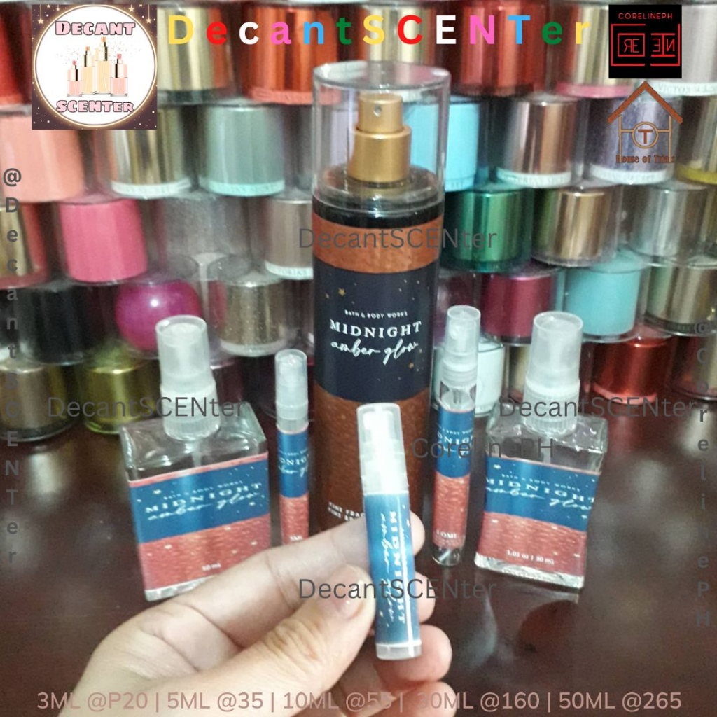 Midnight Amber Glow Body Fragrance Mist in Travel Sizes | Shopee ...