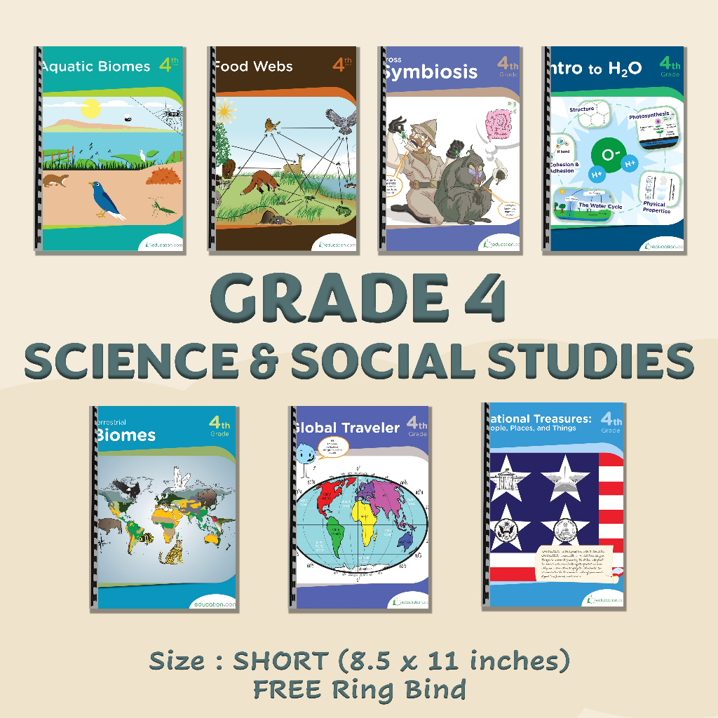 GRADE 4 SCIENCE & SOCIAL STUDIES (Worksheets / Workbooks) | Shopee ...