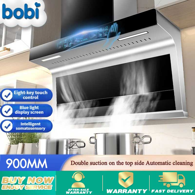 BOBI new kitchen range hood for home use stainless steel 48m³ large ...