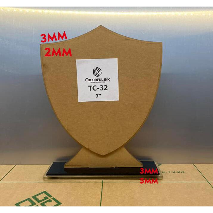 (TC-32C/TC-32A/TC-32)Plaque Blank Acrylic Clear / Transparent, Trophy ...