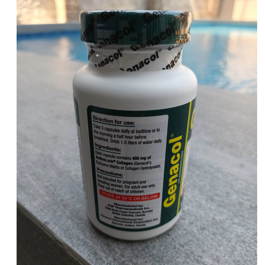 Genacol Original Aminolock Collagen Hydrolysate 400mg 90 capsules | Shopee Philippines