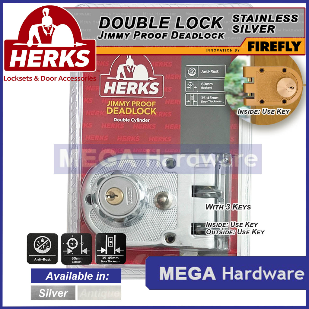MAXILOCK Sliding Door Lock / Rim Lock - Single or Double (deadlock ...