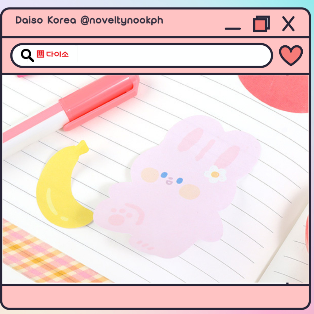 [PH Stock] Daiso Korea Spring 2023 Bunny Rabbit Sticky Notes Sticky ...