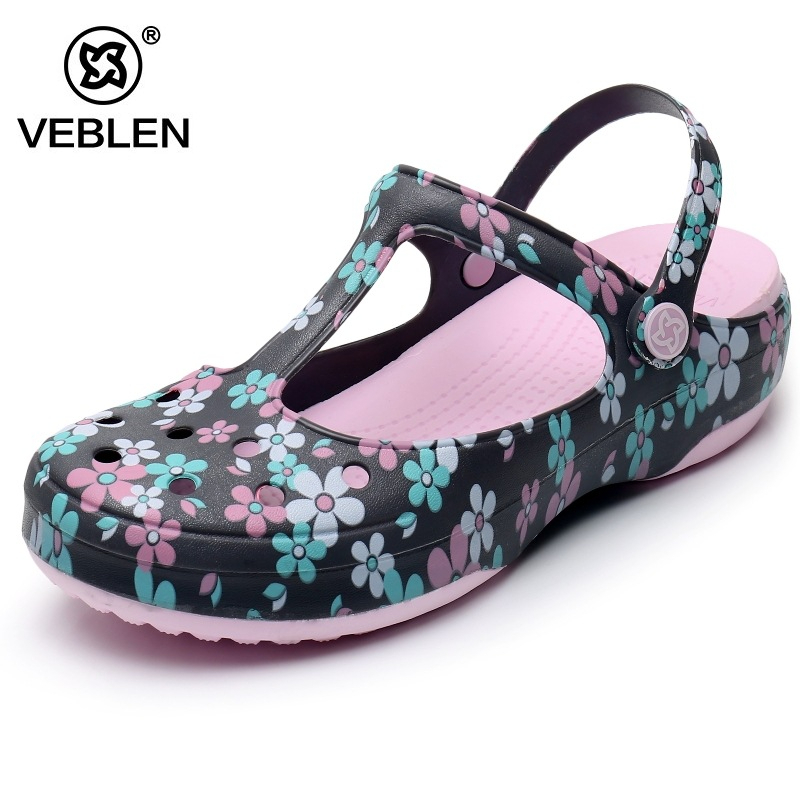 Veblen 6909 sandals women Printed hole shoes women shoes | Shopee ...