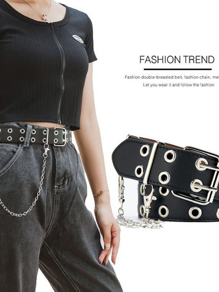 H-#39 Punk Rock Hip Hop Style Belt Fashion Personality Belt Chain ...