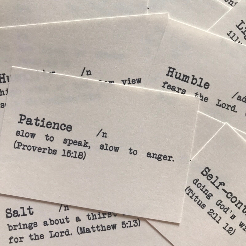 Pack of Dictionary Cards Devotional Bible Verse by Monalaya Stationery ...