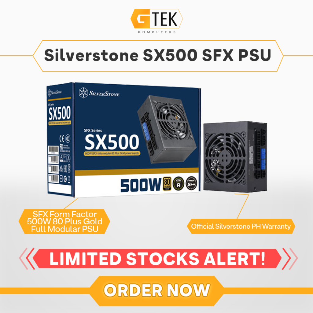 Silverstone SX500-G 500W 80 plus Gold Full Modular SFX PSU | Shopee ...