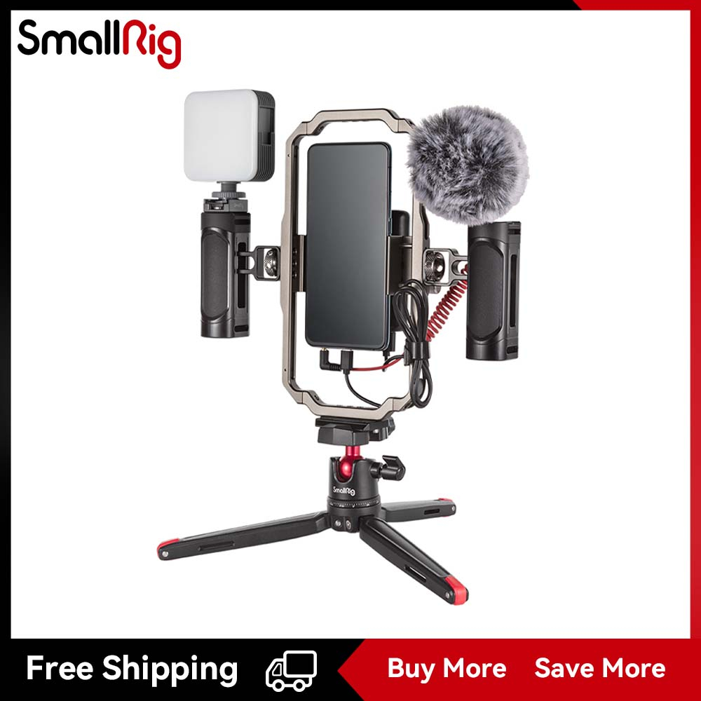 SmallRig Professional Phone Video Rig Vlog Live Streaming Kit Vlogging ...