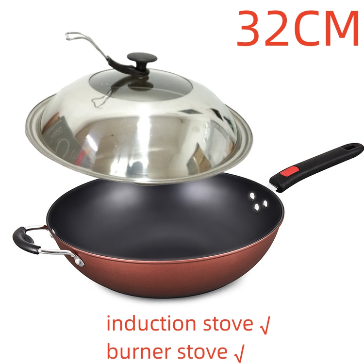 Carbon steel wok pan Wok stainless steel Casserole big size Chinese wok ...
