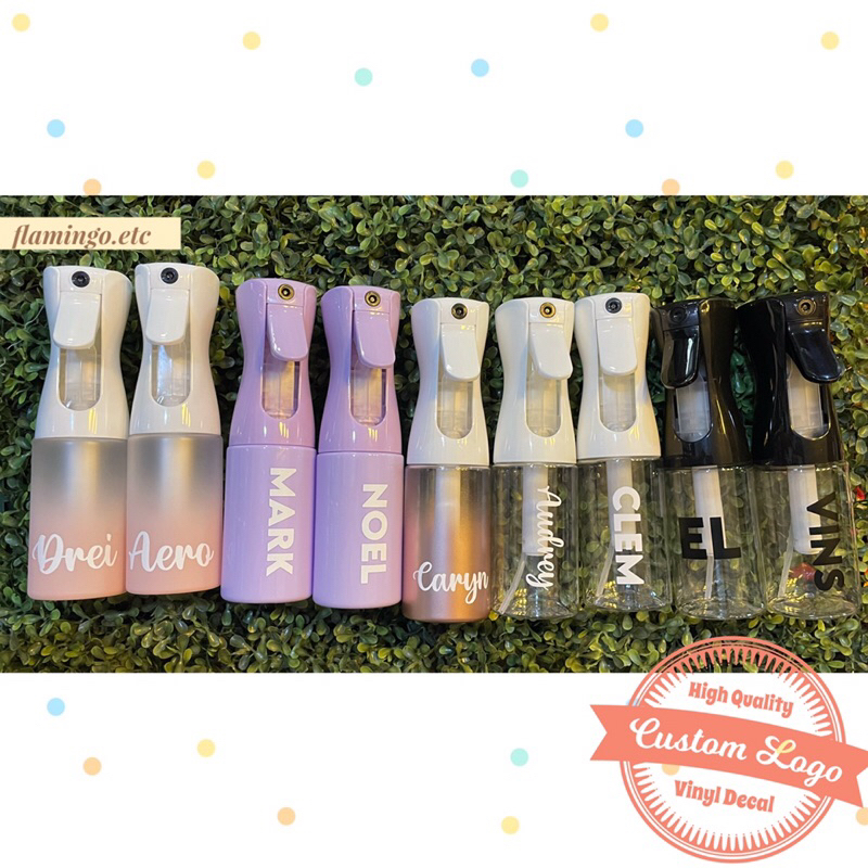[READ DESCRIPTION] Vinyl Personalized Customized Alcohol Spray Bottle ...