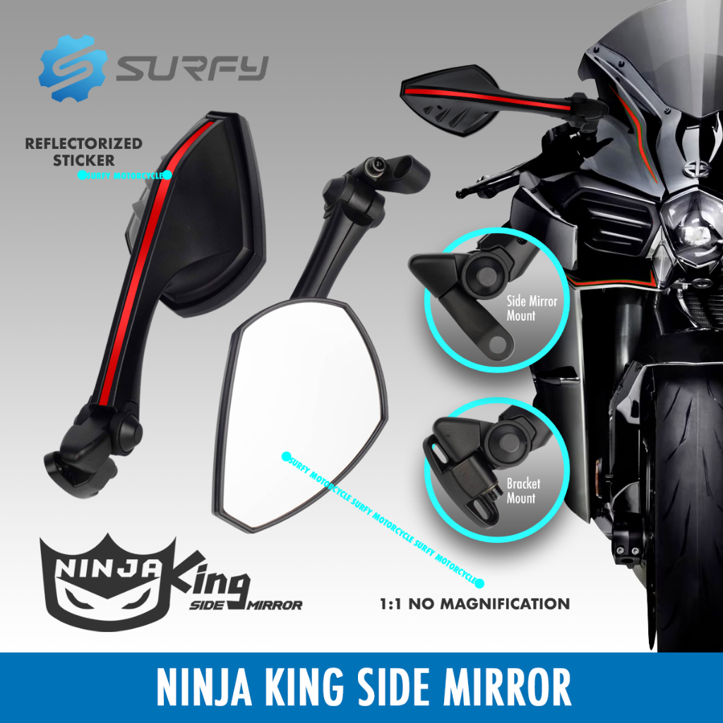 Ninja King Side Mirror Adjustable Side Mirror Mount And Bracket Mount ...