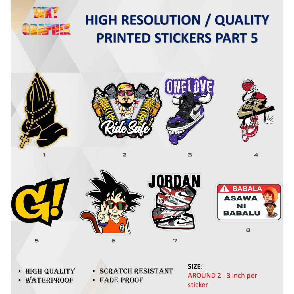 Vinyl Sticker High Resolution / High Quality (Waterproof, Glossy ...