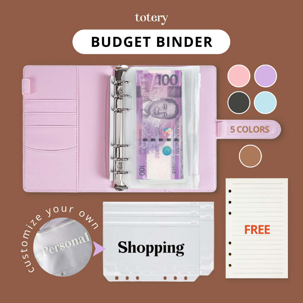 Totery Budget Binder [leather money organizer wallet book planner ...