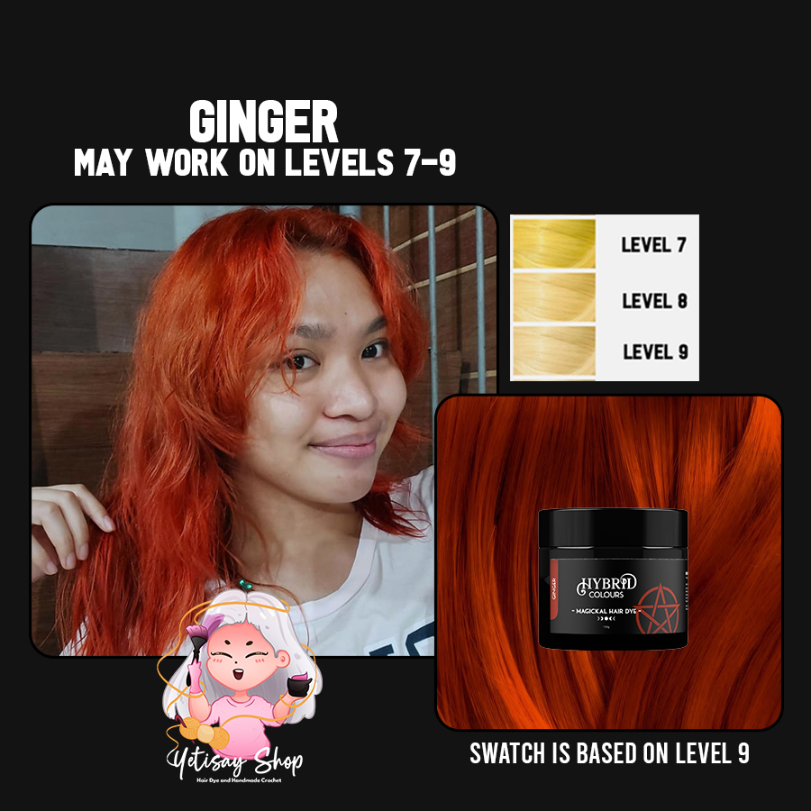 Magickal Dye Ginger (Dark Orange) Semi Permanent Hair Dye - Hybrid ...