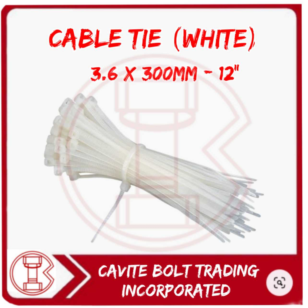 CABLE TIE 3.6 x 300mm (12") WHITE | Shopee Philippines