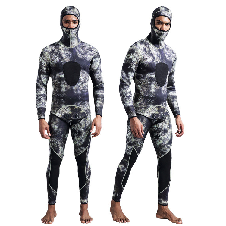 New 3mm Wet Clothes Men's Diving Suit Men's Summer Camouflage Split ...