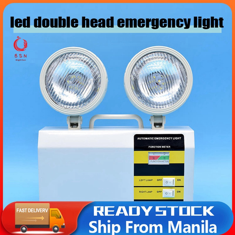 BSN*Fire emergency light double head rechargeable led light lighting ...