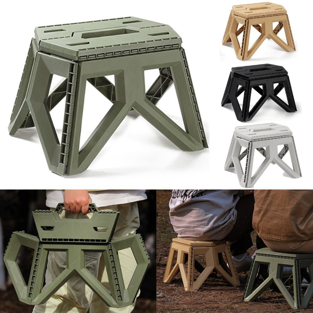 Familife Outdoor Foldable Folding Step Stool, Strong Heavy Duty Skid ...
