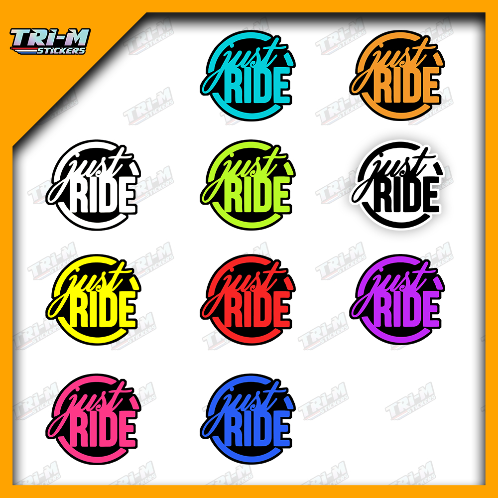 Just Ride Sticker Motorcycle Design Sticker Tumbler Sticker Car Sticker ...