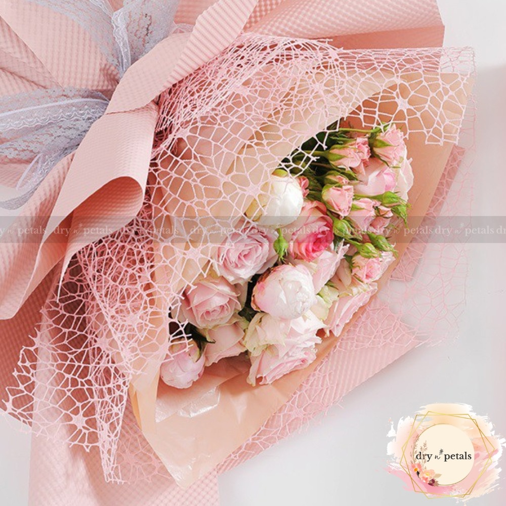 50x50cm Korean Web Mesh Flower Bouquet Wrapper (1pc) Floral Supplies ...