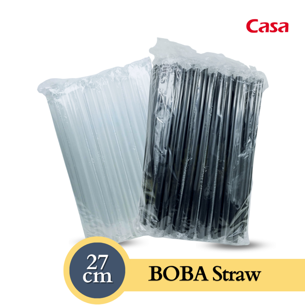 Casa Boba Straw Individual Wrapped 27 Cm 100 Pcs | Shopee Philippines