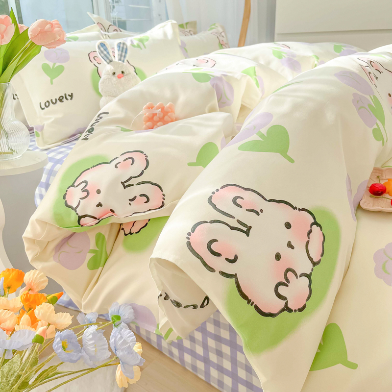 DANSUNREVE Bed Sheet Set 4 in 1 High Quality Cotton Flat Bed Sheets ...