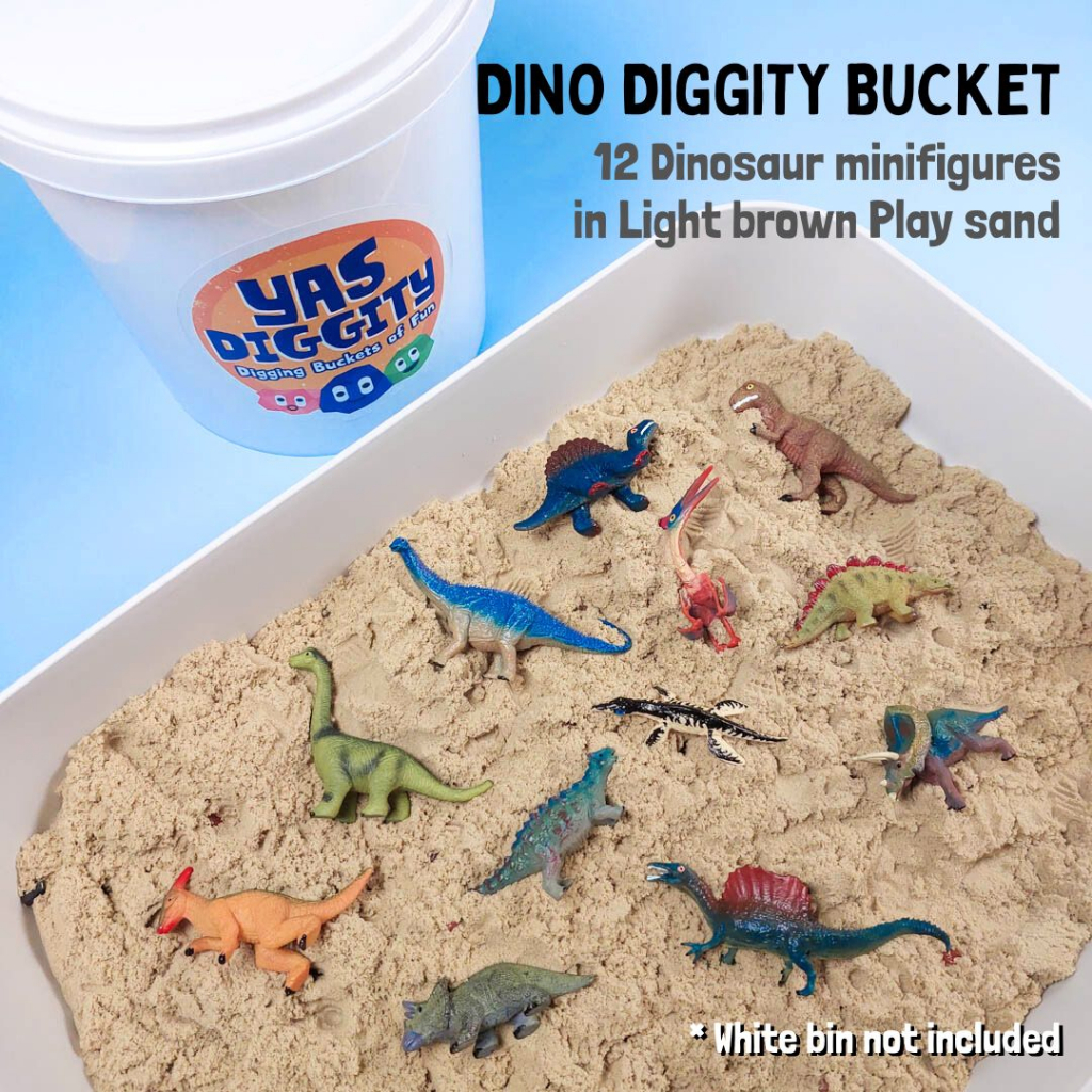 MUDDY MILES DINOSAUR DIGGITY BUCKET - 12 pcs Dinosaur Toys and Play ...