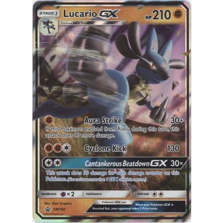 Lucario GX - SM100 - Holo Promo Pokemon Sun & Moon Promos | Shopee ...