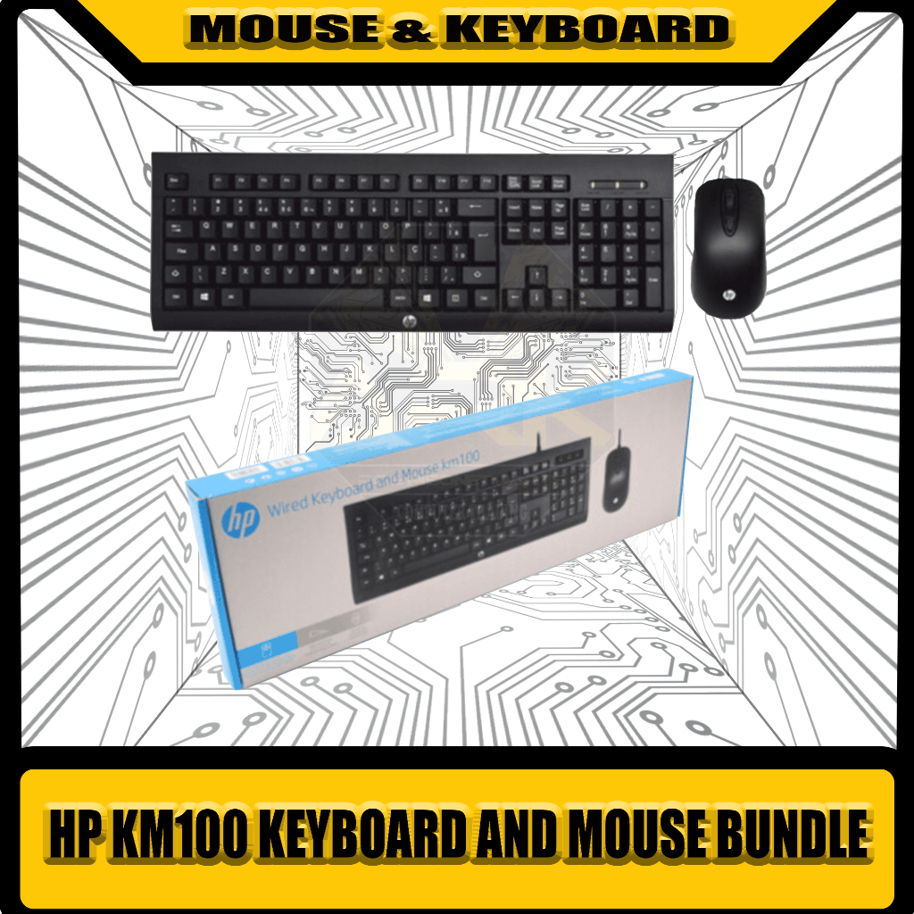 HP KM100 Keyboard and Mouse Bundle | Shopee Philippines