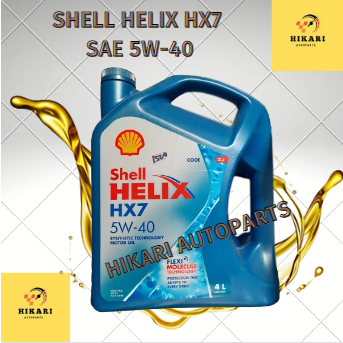 Shell Helix HX7 Synthetic Gasoline Engine Oil SAE 5W-40 4Liters ...