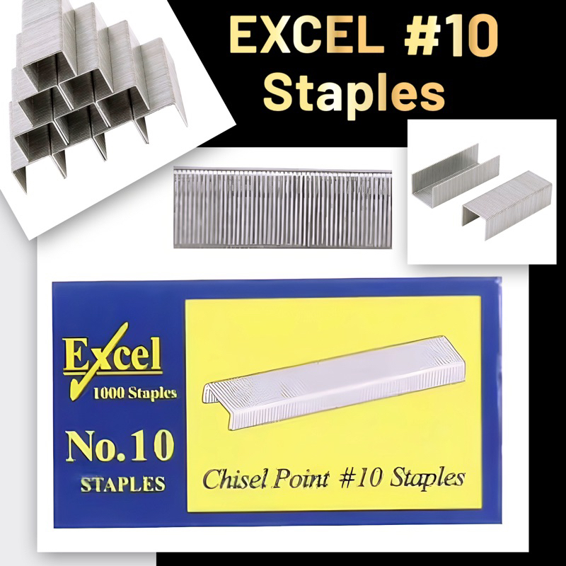 Excel #10 staples wire pack of 6 small boxes | Shopee Philippines