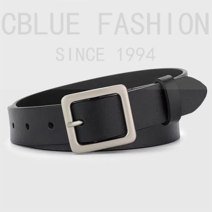 【Cblue Fashion】Adjustable Womens Belt with square Round buckle no holes ...