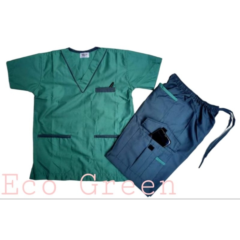 SCRUB SUIT SET WITH CARGO PANTS | Shopee Philippines