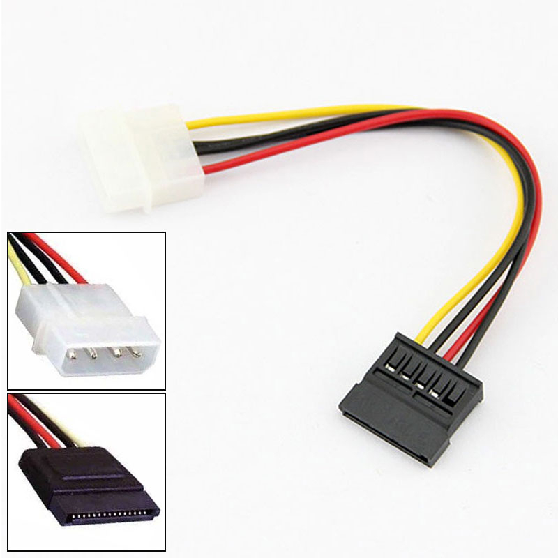 Molex to SATA Power Adapter Cable IDE Molex 4pin SATA for Optical DVD HDD SSD Drive | Shopee ...