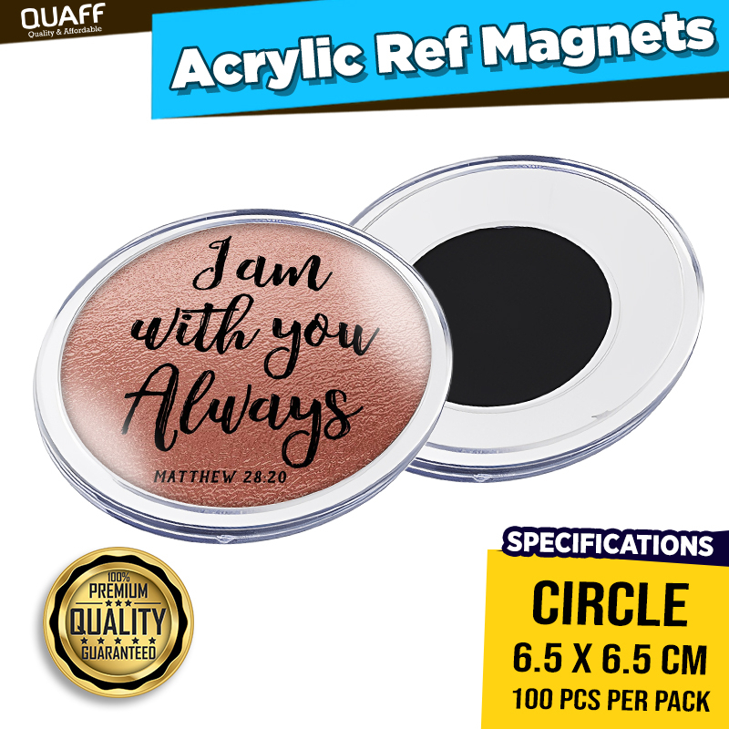 QUAFF Acrylic KeyChain F52 Ref Magnet Circle 6.5cm X 6.5cm - 100pcs per ...