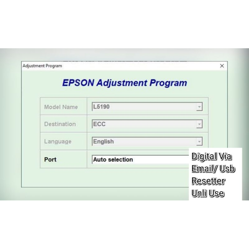 Epson Resetter Tool L5190 | Shopee Philippines