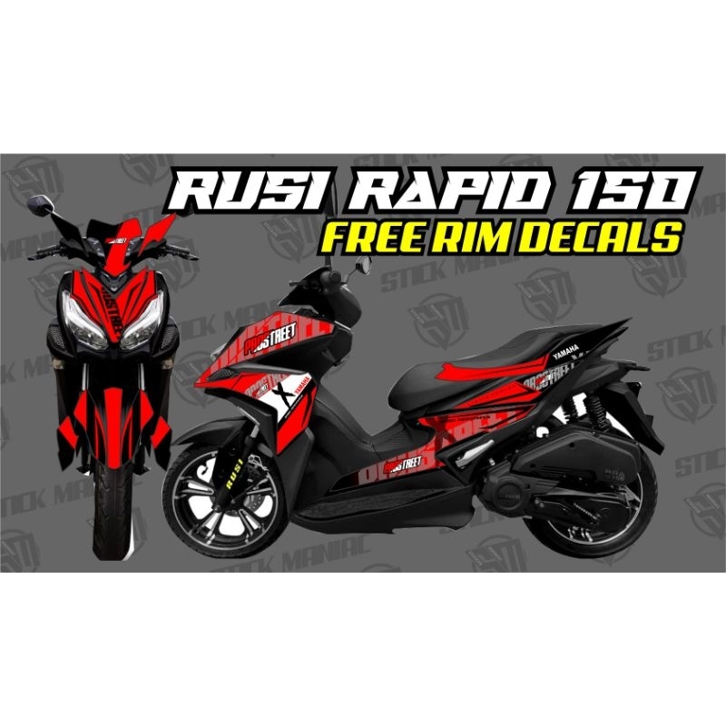 Rusi Rapid 150 full body decals, Laminated | Shopee Philippines