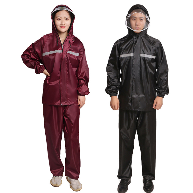 Waterproof Breathable Anti-storm Rain Suit Jacket & Trouser Suit Raincoat for Men & Women ...