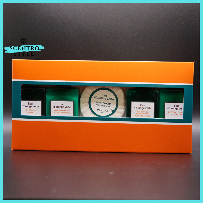 Hermes Eau Orange Verte Toiletry Set ( Shower Gel, Shampoo, Conditioner ...
