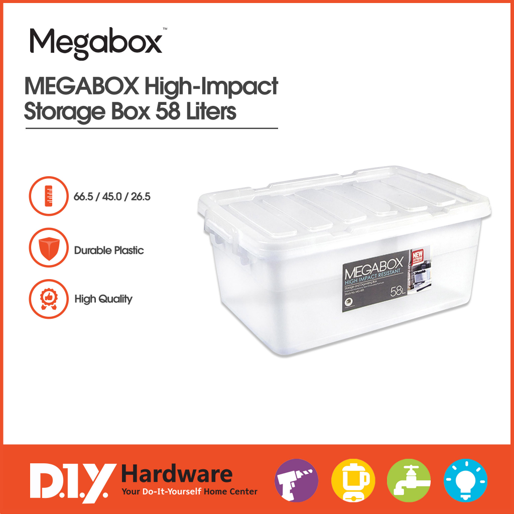 MegaBox High-Impact Storage Box 58 Liters (Mg-683) | Shopee Philippines