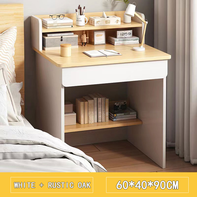 Simple home bedroom student study table computer desk desk bookshelf ...