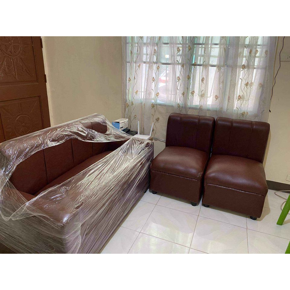 SALA SET BROWN LEATHER(FREE DELIVERY NCR ONLY) | Shopee Philippines