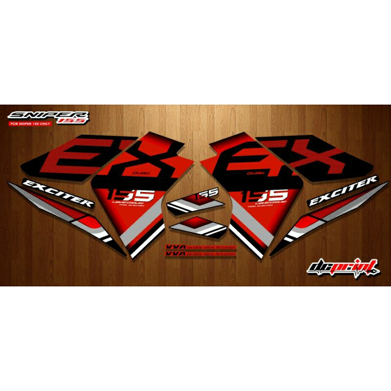 Sniper 155 Stock Decal Exciter | Sticker Visor Forged Carbon | Shopee ...