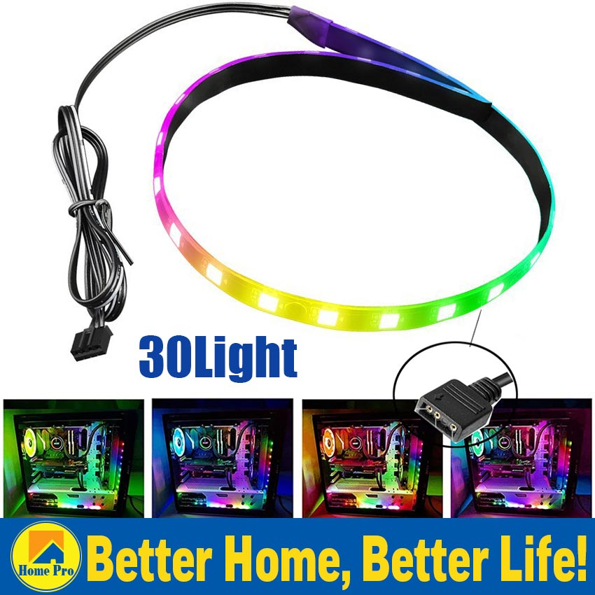 40CM ARGB LED Strip PC Light SMD 5050 Full Color Pixel tape Lights 30 ...