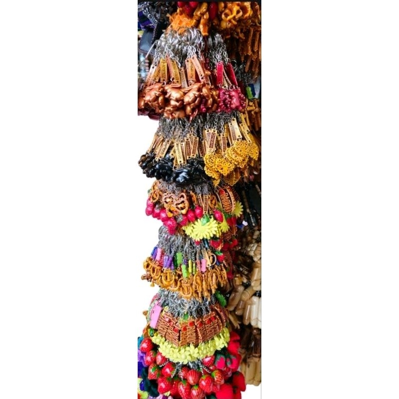 Baguio's key chain (wooden & knitted) | Shopee Philippines