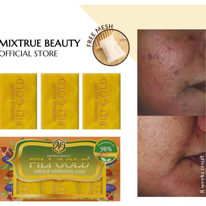 Piligold Natural Whitening Soap(TRIO) | Shopee Philippines