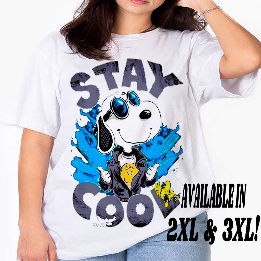 WOMAN.LY SNOOPY PEANUTS GANG WHITE TSHIRT FOR ADULT MEN AND WOMEN FREE ...