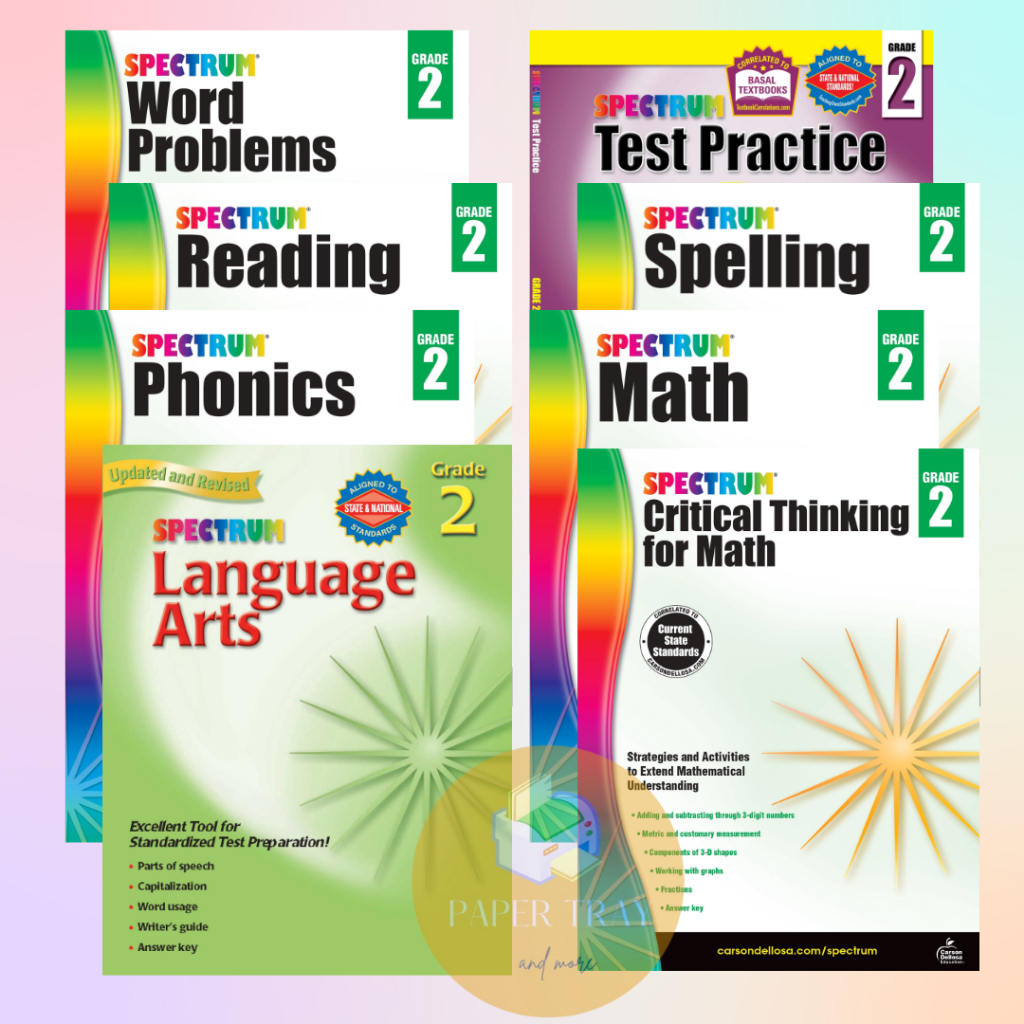 GRADE 2 Spectrum Workbooks (Review, Exercises, and Answer Key) | Shopee ...