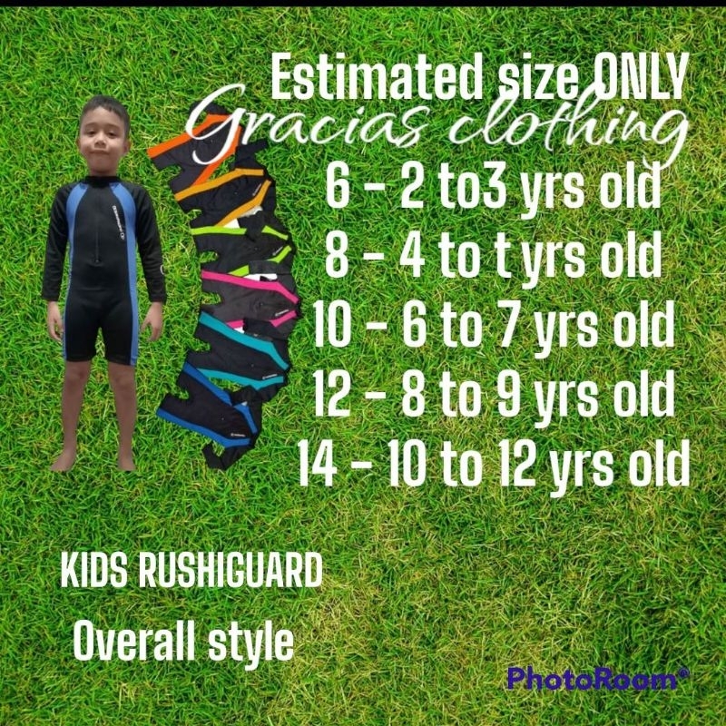 RUSH GUARD OVER ALL STYLE FOR KIDS BOY/GIRL UNISEX STYLE STRETCHABLE ...
