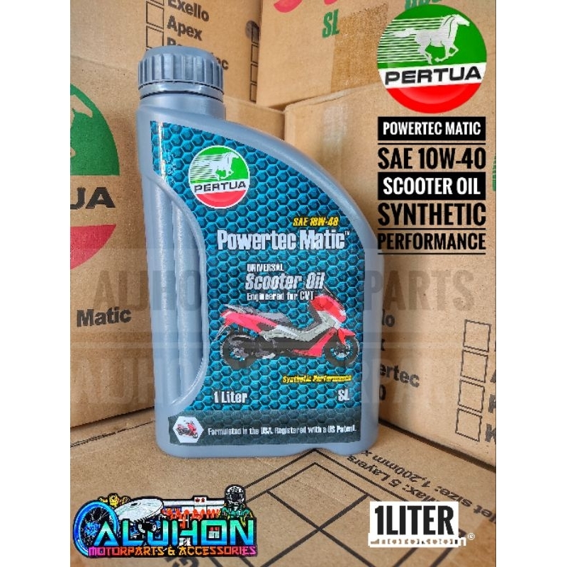 Pertua Powertec Matic 1L Synthetic Performance Scooter Oil Sae 10W/40 ...